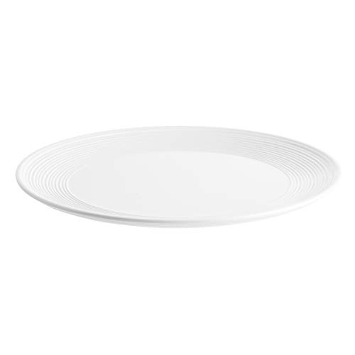 Tablecraft Pulito Collection Round Platter, White, Melamine, 13.125” diameter (33.3 cm)
