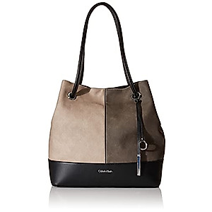 Calvin Klein Gabrianna Novelty North/South Key Item Tote, Grey Combo