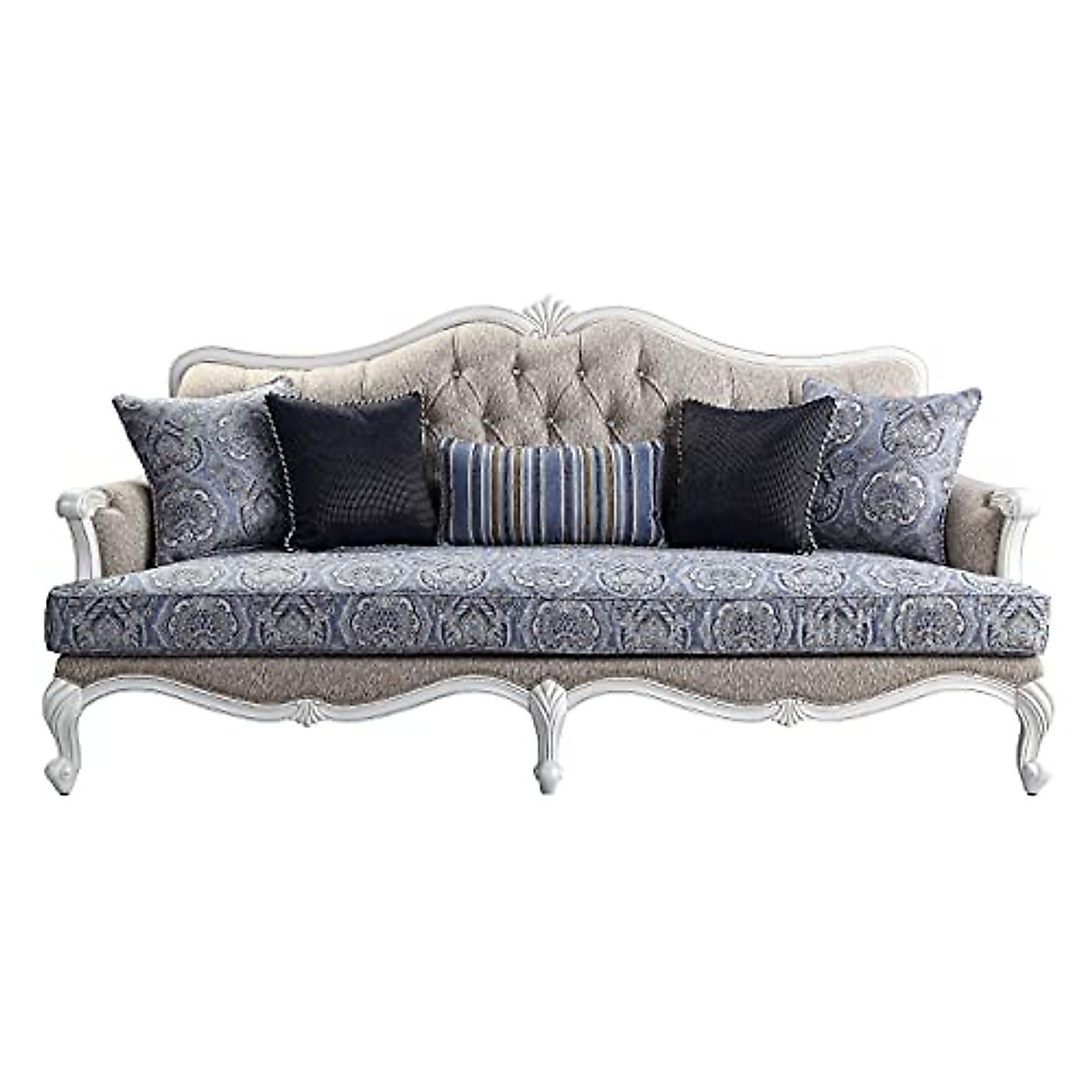 Acme Furniture Upholstered Sofas, Gray, Blue and White