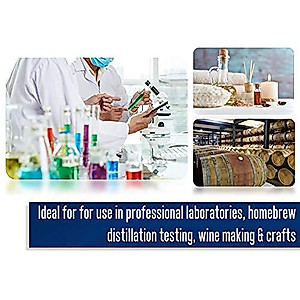 EISCO Premium Graduated Cylinder Set - 50mL, 100mL & 250mL - ASTM, Class A - Protective Collars, Hexagonal Base - Blue Graduations - Borosilicate 3.3 Glass