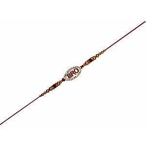 ARTISENIA American Diamond Bro Rakhi for Brother Raksha Bandhan Rakhi