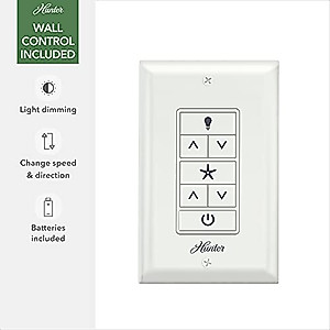 Hunter Fan Company 59398 Warrant Ceiling Fan, Brushed Nickel Finish