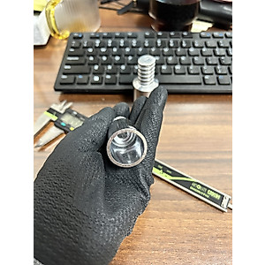 Metal 1" Threaded Tips Replacement for Wood Push Broom Handle Threaded End