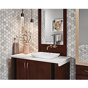 Delta Faucet Trinsic Wall Mount Faucet, Gold Bathroom Faucet, Wall Mount Bathroom Faucet 3 Hole, Widespread Bathroom Faucet, Champagne Bronze T3559LF-CZWL