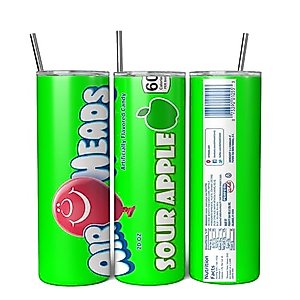 deeplang Sour[A] pple Candy Design Stainless Steel Tumbler, 20 oz (green)