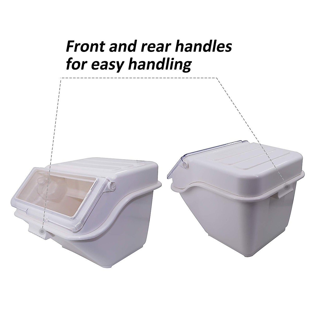 40-Cup 2.2Gal/8Qt Commercial ProSave Shelf-Storage Food Ingredient Bin with Scoop,Storage for Dogs Food, Flour, Long Term Storage Products for Home, Restaurant, Kitchen, Industrial