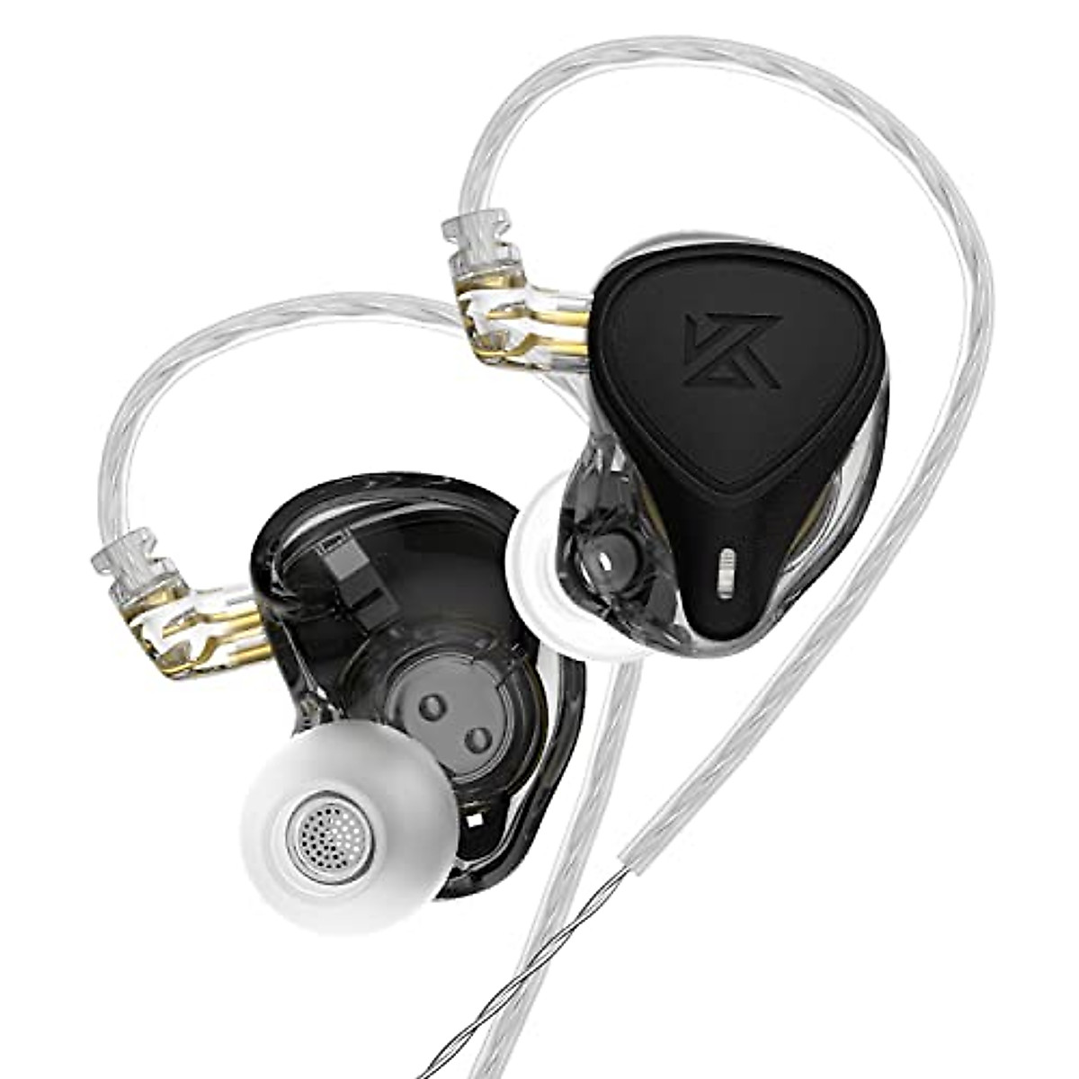 KZ x Crinacle CRN (ZEX Pro) in Ear Wired Earbuds,2DD+1BA+EST Driver High-Performance Hybrid Configuration Earphones(Black,No Mic)