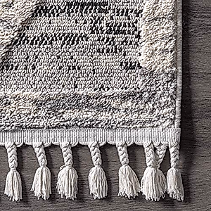 nuLOOM Suri Soft Diamond Trellis Textured Area Rug, 9' x 12', Grey