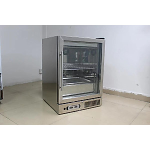 Kolice Commercial Beef Aging Showcase Freezer, Dry Aging Beef Fridge and Cabinet, Steak Aging Machine,Commercial Steak Ager-168L, 3 Tiers,Temperature Range: -5℃~ to 10℃ (23℉ to 50℉)