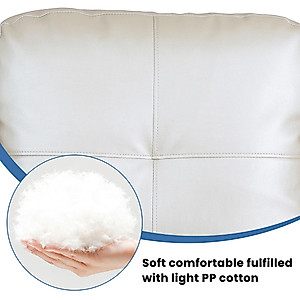 SumKea L-Shaped Sectional Sofa Set 5-Seat Luxurious Faux Leather Couches for Living Room, Left Facing Chaise with Pillows, Space-Saving Design, Latte