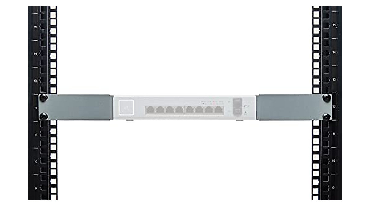 GeoLynx Silver Rack Mount Adapter Bracket Ear Kit for Ubiquiti US-8 ...