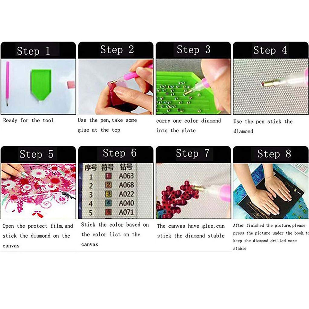 HAPPIShare 5D DIY Full Diamond Painting Rhinestone 3D Peacock Pictures of Crystals Embroidery Kits Arts, Crafts & Sewing Cross Stitch