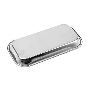 Surgical Tray, 201 Stainless Steel Dental Instrument Tray Tool for Lab Instrument Supplies, Tattoo Tool