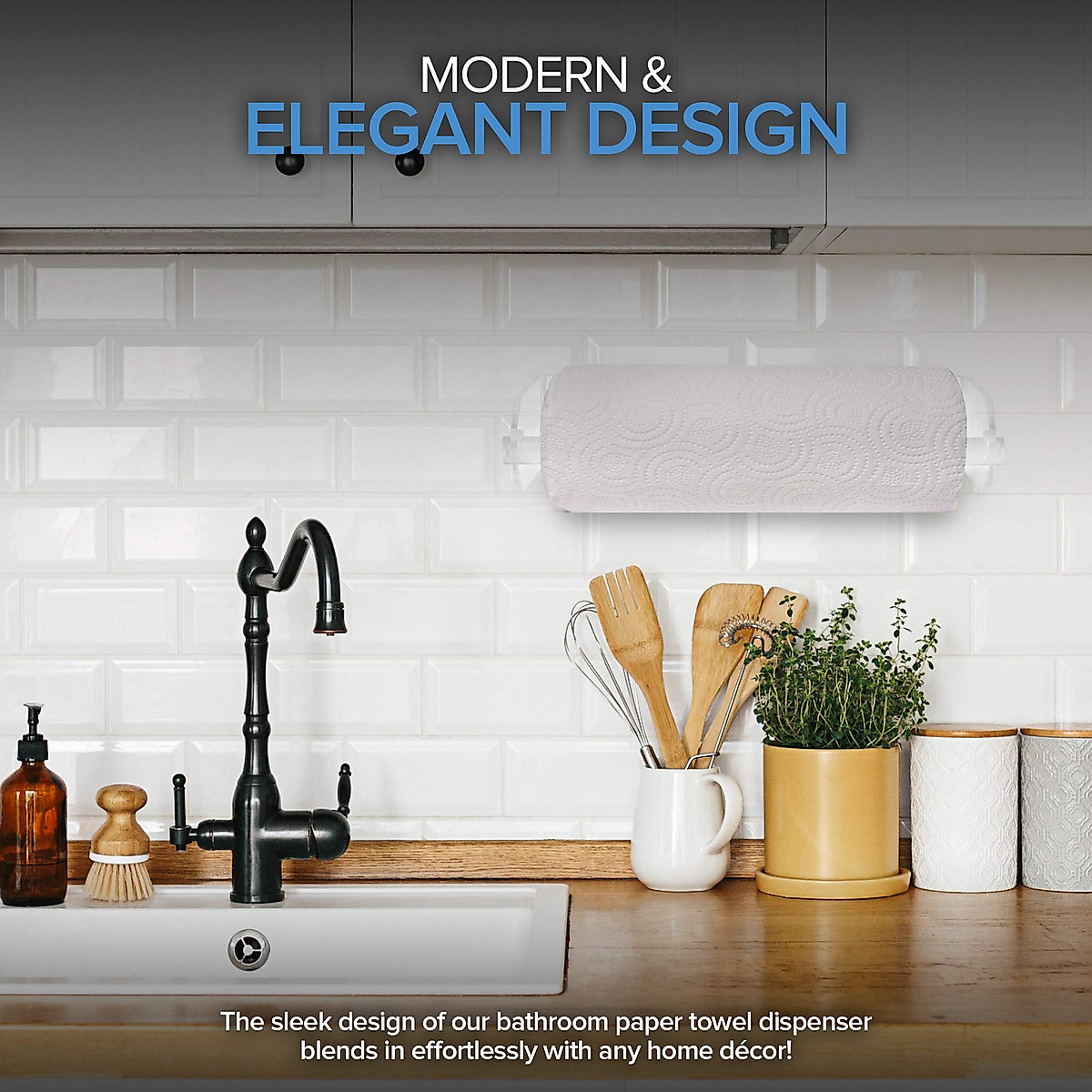 Acrylichomedesign Wall Mount Acrylic Paper Towel Holder,Clear