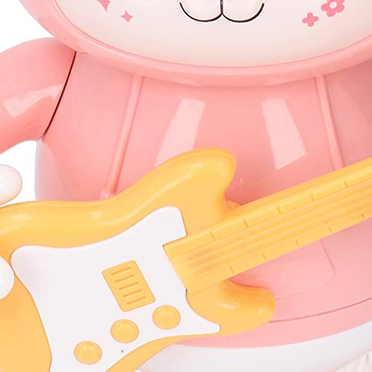 Dancing Bunny Model Robot, ABS Electric Dancing Bunny Model Build Skill LED Party Light for Kids (Pink)