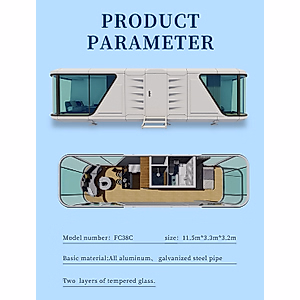 Futuristic Mobile Capsule Home - 1 Bedroom, Full Bathroom, Kitchen & Living Area - Sleek Portable Cabin