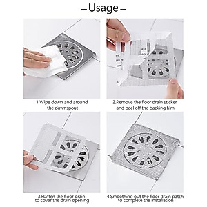 Drainage Stickers,Disposable,Hair and Mosquito Deterrent,Bathroom,Bathtub,Floor Drain, Lavatory, Kitchen,Drainage mesh Filter,30PCS