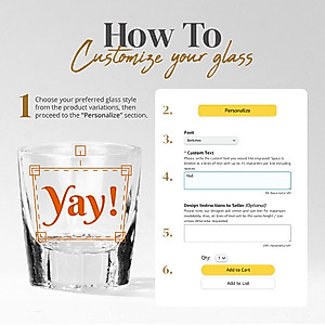 Custom Text Shot Glass - Engraved Personalized Shot Glasses For Weddings, Birthdays, Groomsmen and Party Favors - Unique Shot Glasses, Square Shot Glass Party Favors (1 Pack-2oz Square Shot)