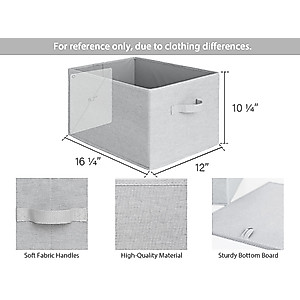 StorageWorks Storage Baskets for Shelves, Foldable Storage Bins with handles, Fabric Closet Bins for organization