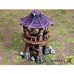 EnderToys Orc Watchtower by Makers Anvil, 3D Printed Tabletop RPG Scenery and Wargame Terrain for 28mm Miniatures