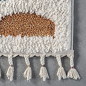nuLOOM Maybelle Braided Tassle Modern Area Rug, 4x6, Ivory