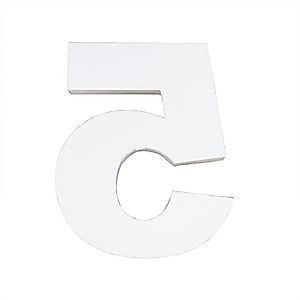 12" Fillable Cardboard Number Shaped Gift Grazing Charcuterie Board Paper Tray Box (5, White)