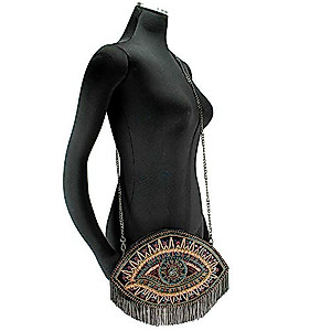 Mary Frances Inner Vision Beaded Crossbody Handbag