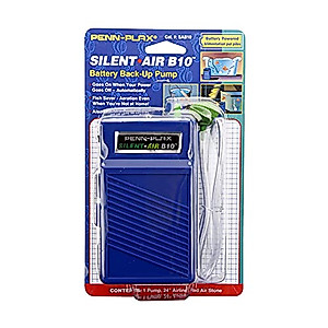 Penn-Plax Silent Air B10 Battery Operated Aquarium and Fishing Air Pump Manual On Off Switch Aerates Up to 29 Gallons