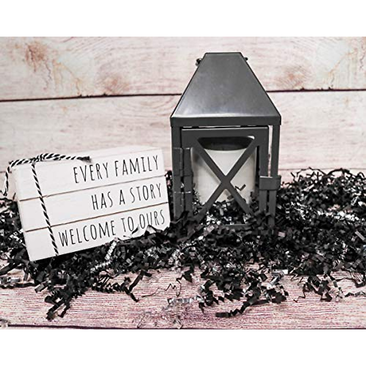 MagicWater Supply Crinkle Cut Paper Shred Filler (1 LB) for Gift Wrapping & Basket Filling - Black & Silver