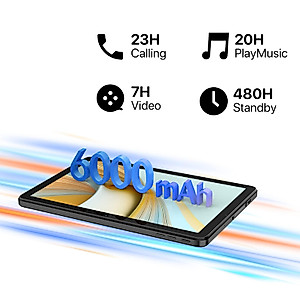 UMIDIGI G3 Tab Android 13 Tablet 2024 with Sim Card Slot, 3GB+32GB 256GB Expand, 2.4/5GHz WiFi, 10.1 inch Tablet with 4* A53-Cortex of 2.0 GHz, 6000mAh, BT, 1280 * 800 Touch Screen, Al Face Unlock