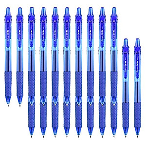 Smart Color Art 40 Pack Blue Gel Pens, Retractable Medium Point Gel Ink Pens Smooth Writing for School Office Home, Comfort Grip(20 Pens with 20 Refills)