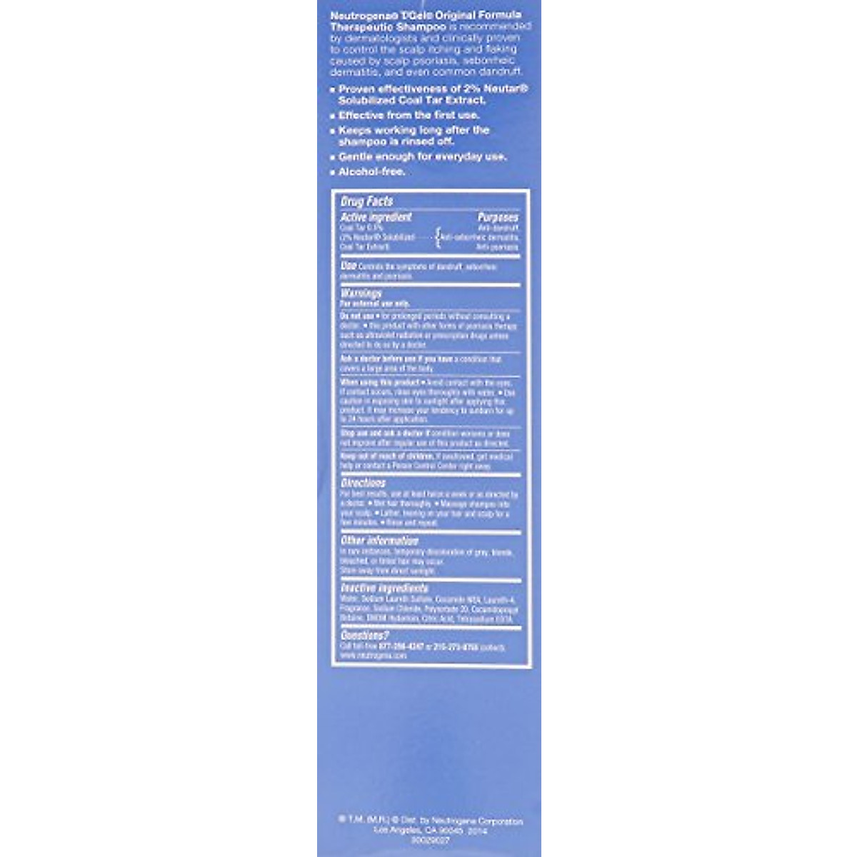 Neutrogena T/Gel therapeutic Shampoo, Original Formula, 8.5 Fluid Ounce (Pack of 6)