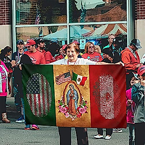 US And Mexico Friendship Flag 3x5 ft Double Side Garden Banner Indoor Outdoor Perfect Decoration