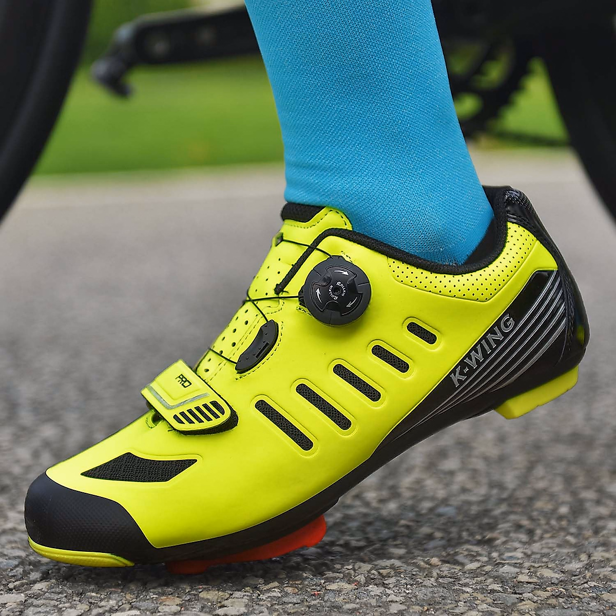 kushike Road Bike Cycling Shoes Compatible with Peloton Shimano SPD Bike Riding Shoes for Men's and Women,Indoor Cycling Shoes Women,Spinning Shoes for Women Indoor cycling-12-2106Ayellow