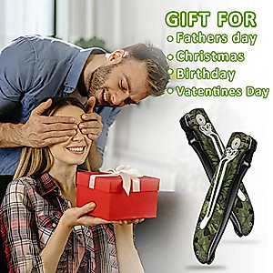 Orptrm Pocket Knife for Men, Folding Knife with Clip Outdoor Hunting Camping Hiking Knife for Men Women