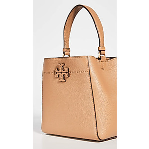 Tory Burch Women's Small McGraw Bucket Bag, Tiramisu, Tan, One Size