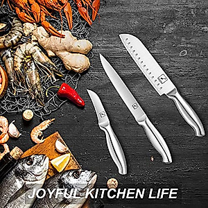 Knife Sets for Kitchen with Block, imarku 15-Pieces High Carbon German Steel Kitchen Knife Set, Ultra Sharp Knife Block Set with Built-in Sharpener, Kitchen Gadgets 2023, Gifts for Mom and Dad