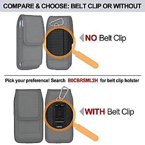 ykooe Cell Phone Pouch Nylon Belt Holster Case Compatible with Galaxy S25/S24/S23/S22 Ultra A16 A15 A14 A13, Moto G Stylus/Power/Play, Pixel 8/7 Pro, TCL OnePlus T-Mobile, Black - XXL