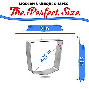 Foose Back Pocket Cookie Cutter 3.75 Inch –Tin Plated Steel Cookie Cutters – Back Pocket Cookie Mold