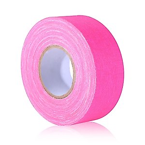 Neon Pink Gaffer Tape, Fluorescent Pink Spike Tape UV Blacklight Reactive Spike Tape for Stage Party Play Grid Floors Color Coding Floors Marking (1IN x 49 Feet)