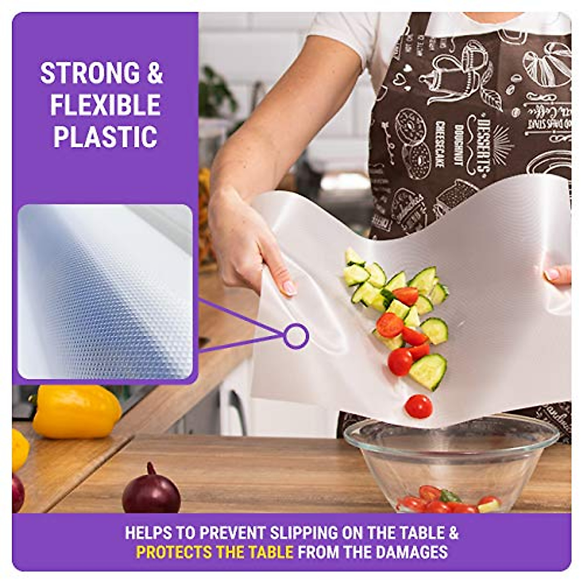Disposable Plastic Cutting Board Sheets for BBQ & Camping – Large Flexible Chopping Boards – Cutting Mats for Kitchen and Outdoor 32'