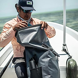 Grundéns Wayward Roll Top Backpack | Waterproof, 38L, Deep Depths