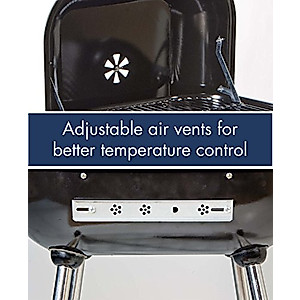 Marsh Allen 18623 22-Inch Covered Charcoal Brazier with Wood Shelf