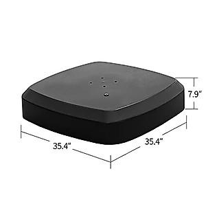 PURPLE LEAF Offset Patio Umbrella Base with Wheels, Sand/Water Filled Square, 35.4" X 35.4" X 7.9"