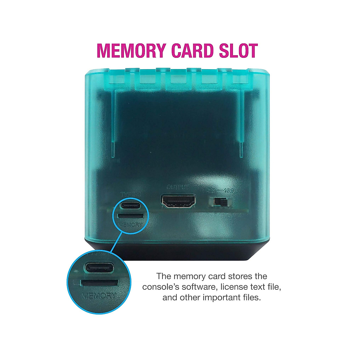 Hyperkin RetroN Sq: HD Gaming Console for Game Boy/Color/ Game Boy Advance (Hyper Beach) - Game Boy Advance