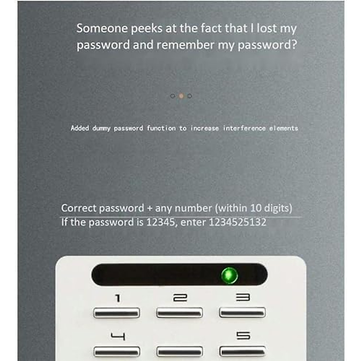 Security, Digital Large Capacity Safety Electronic Security Steel Money Cash Home Office Key Operated Safe Fingerprint Double Layer 35 * 25 * 25cm, Black-1