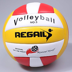 BESPORTBLE Standard Volleyball PU Volleyball Soft Sport Ball for Training Games Outdoor Red