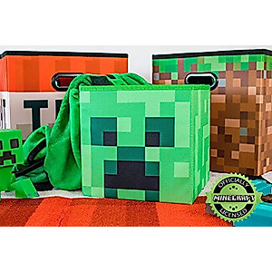 Minecraft Creeper Storage Cube Organizer Storage Cube | Creeper from Cubbies Storage Cubes | Organization Cubes | 10-Inch Square Bin