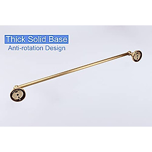 TocTen Bath Towel Bar - Thicken SUS304 Stainless Steel Towel Rack for Bathroom, Retro Style Bathroom Hardware Accessories Towel Rod Heavy Duty Wall Mounted Towel Holder (24 Inch, Gold)