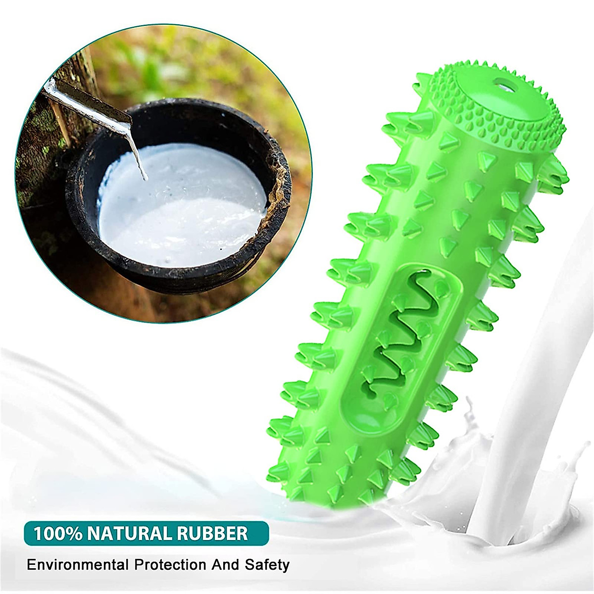 Aboutbaby Dog Chew Toy, Durable Rubber Dogs Squeaky Toys for Aggressive Chewers, Indestructible Puppy Toys for Training and Cleaning Teeth, Interactive Pet Toys for Small Medium Dog